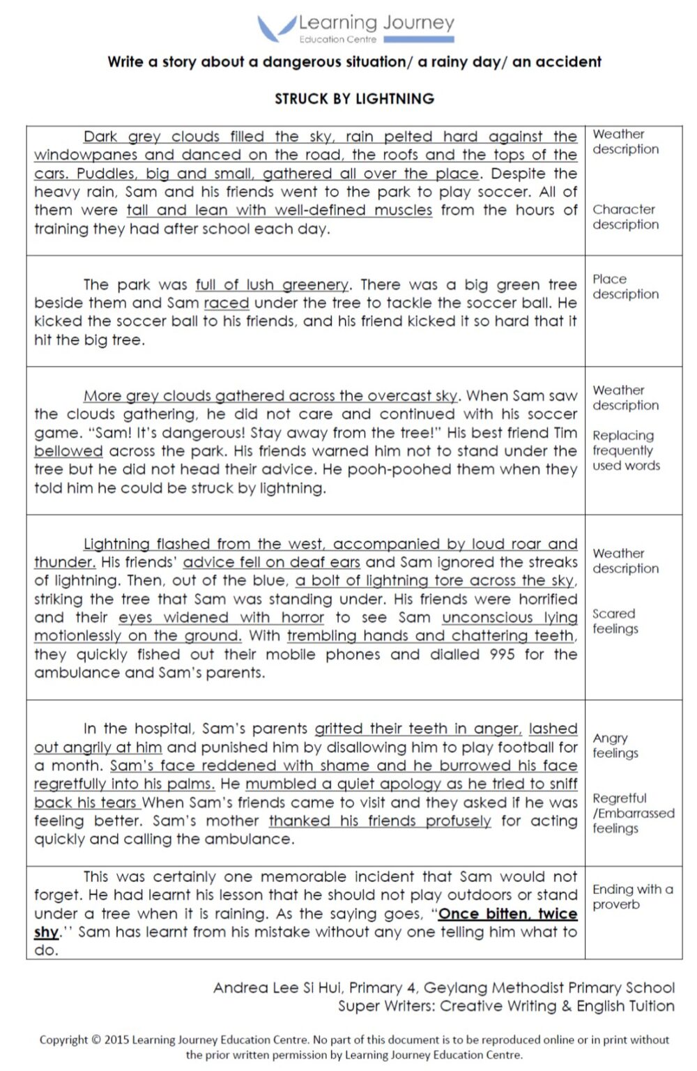 Model Compositions (Primary) - English Tuition Programmes Singapore ...