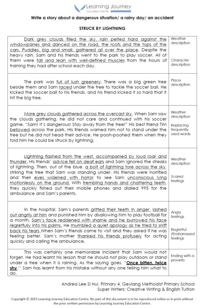 Model Compositions (Primary) - English Tuition Programmes Singapore ...