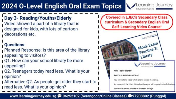 2024 GCE O Level English Oral Topics and Questions - English Tuition ...