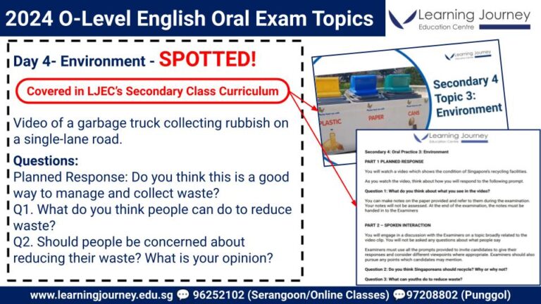 2024 GCE O Level English Oral Topics and Questions - English Tuition ...
