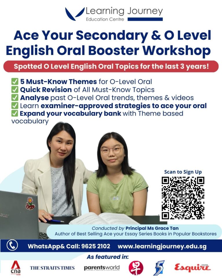 Ace Your Secondary & O Level English Oral Booster Workshop - English ...