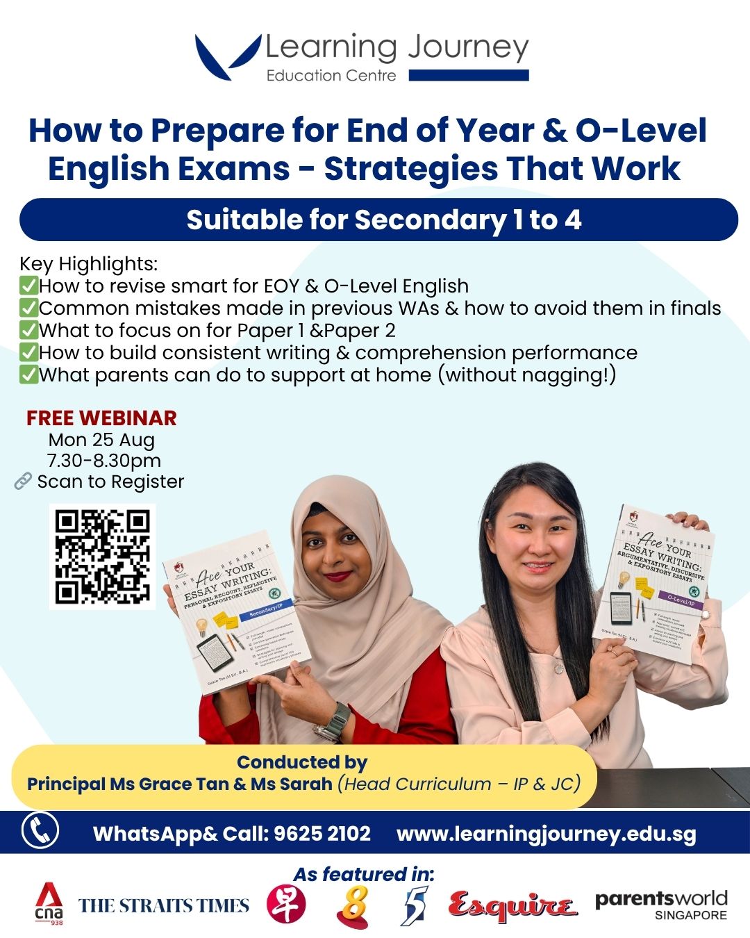 FREE WEBINAR: How to Prepare for End of Year & O-Level English ...